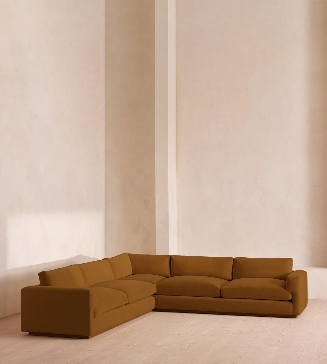 Mustard corner sofa store