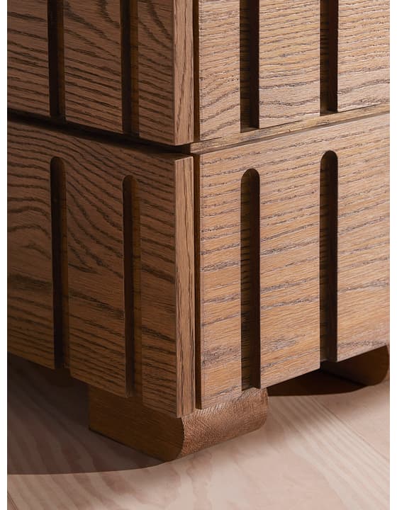Athens Bedside Table, Travertine - Soho Home