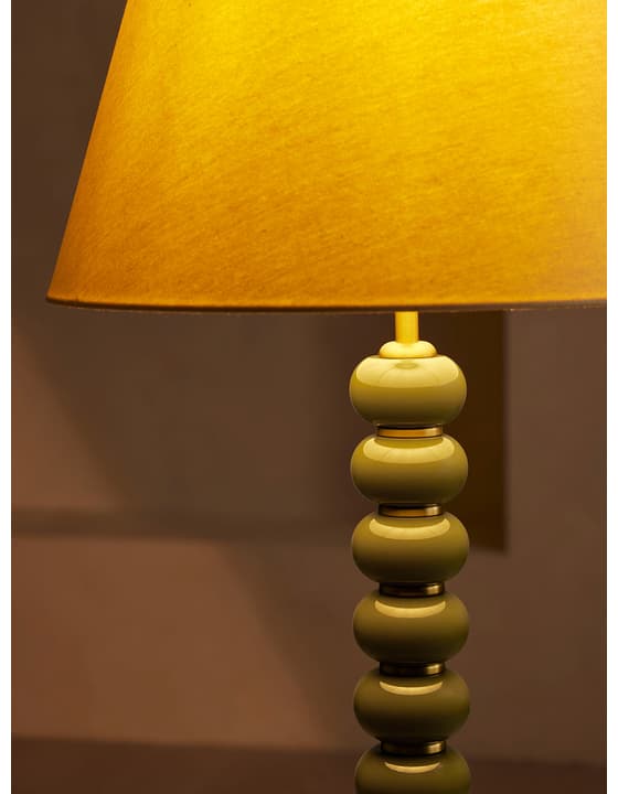 Greyson Floor Lamp, High Gloss Lacquer, Olive, US - Soho Home