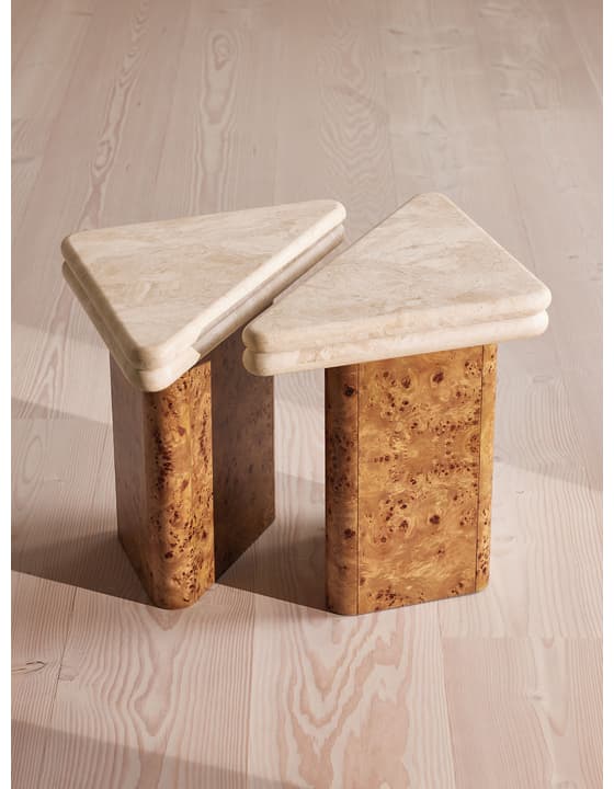 Gia Side Table Set, Roya Diana Marble - Soho Home