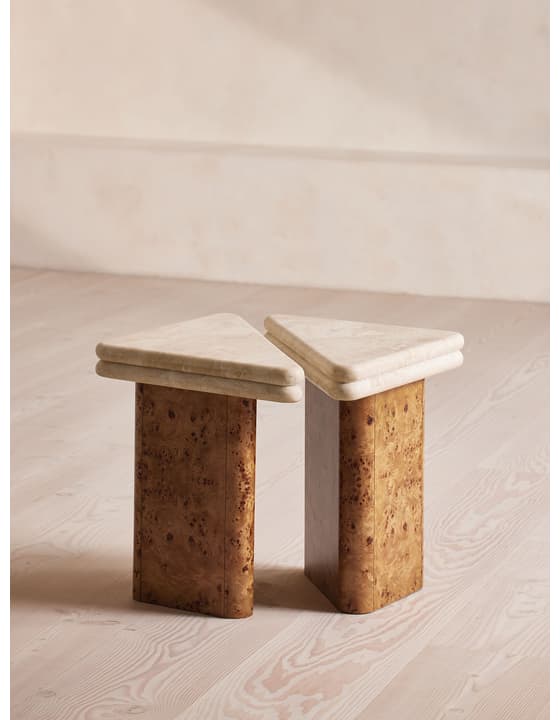 Gia Side Table Set, Roya Diana Marble - Soho Home