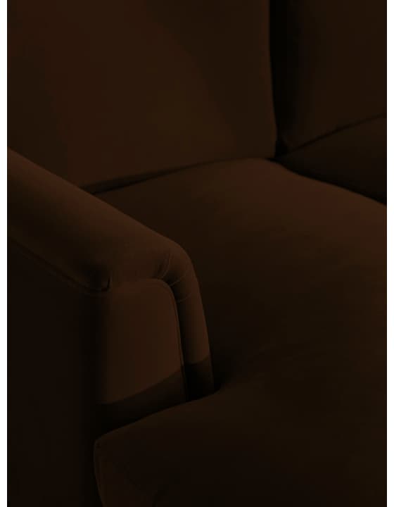 Reya Two Seater, Sofa, Velvet, Chocolate, US - Soho Home