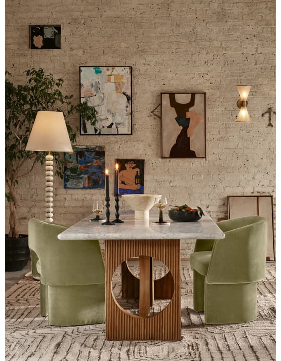 Elliot Dining Table, Carrara Marble - Soho Home