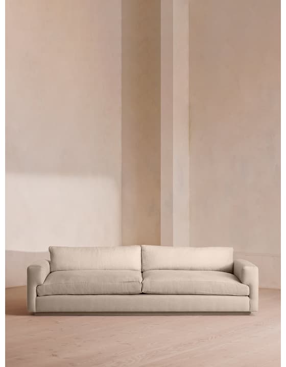 Mossley Four Seater Sofa, Linen, Bisque - Soho Home