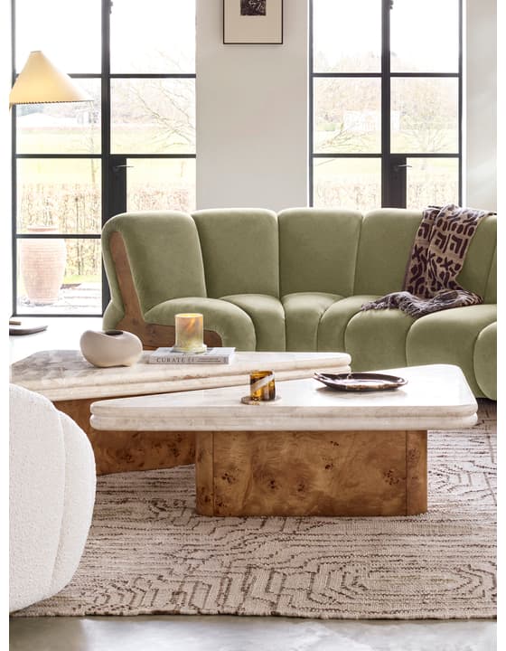 Gia Coffee Table Set, Royal Diana Marble - Soho Home