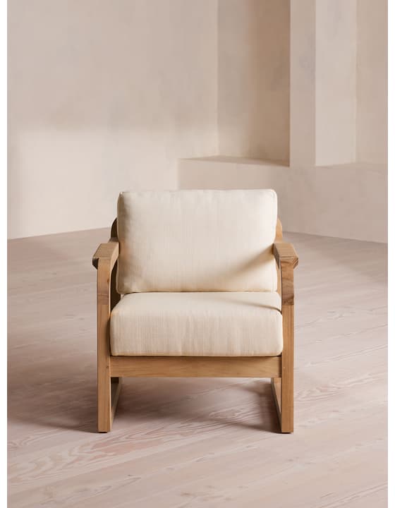 Farmhouse Armchair, Textured Weave, Natural - Soho Home