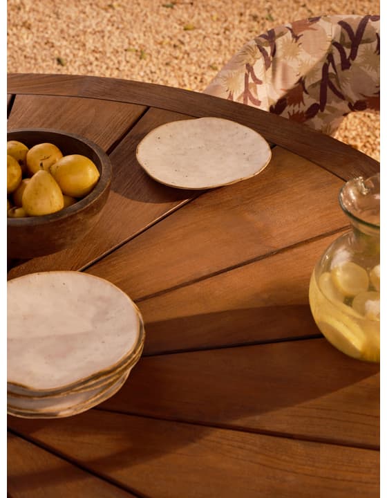 Vestini Dining Table, Stained Teak - Soho Home