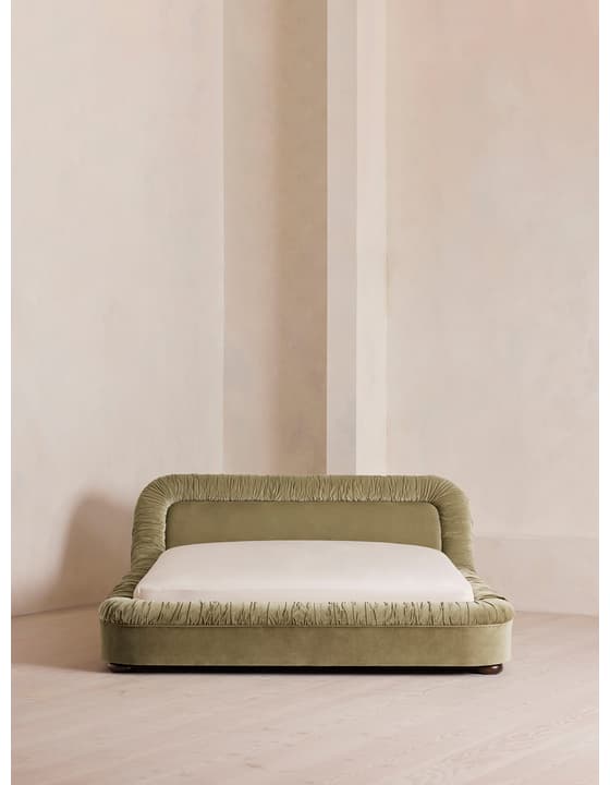 Vara Bed, King, Velvet Lichen - Soho Home