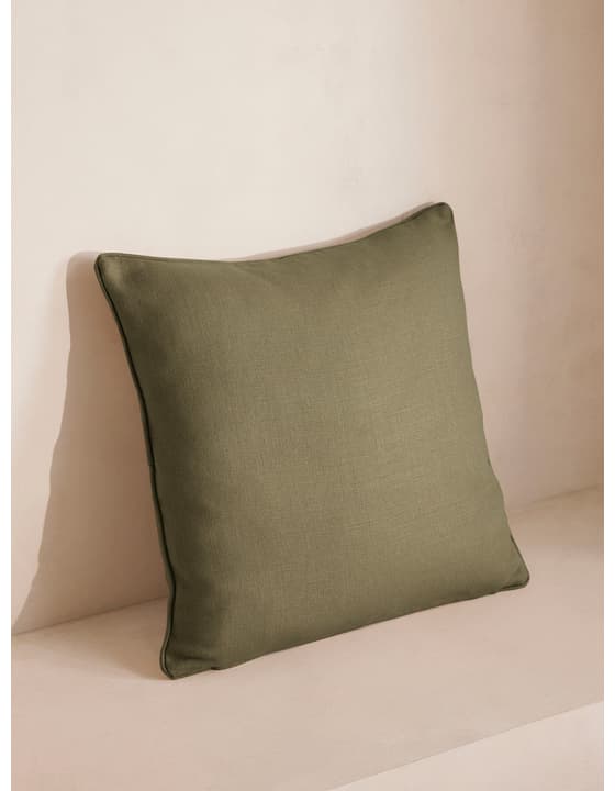 Vinnie Square Cushion, Sage - Soho Home