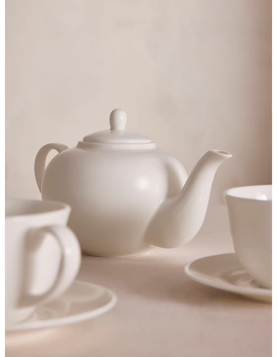 House Teapot Small, Bone China, White - Soho Home