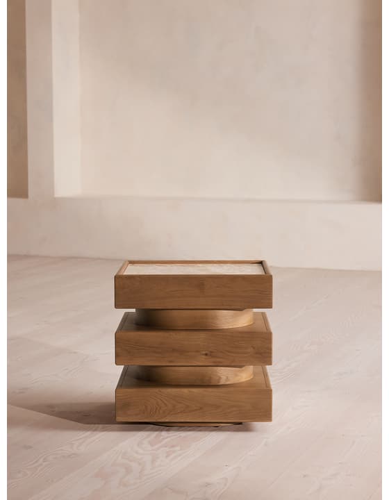 Flynn Side Table, Lacorado Marble - Soho Home
