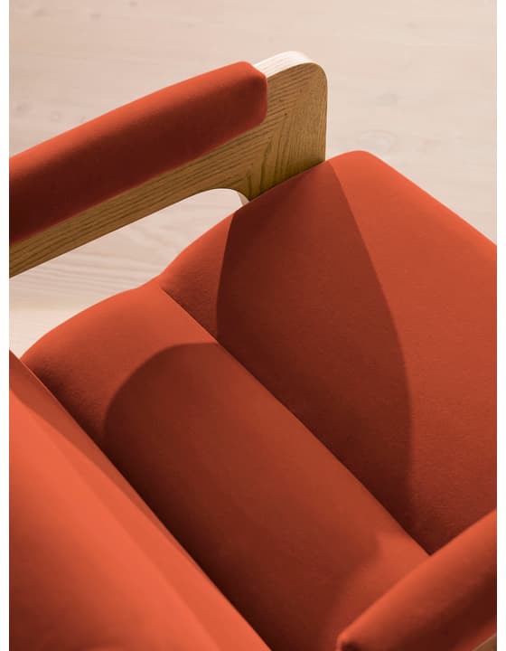 Lara Armchair, Velvet, Rust, US - Soho Home