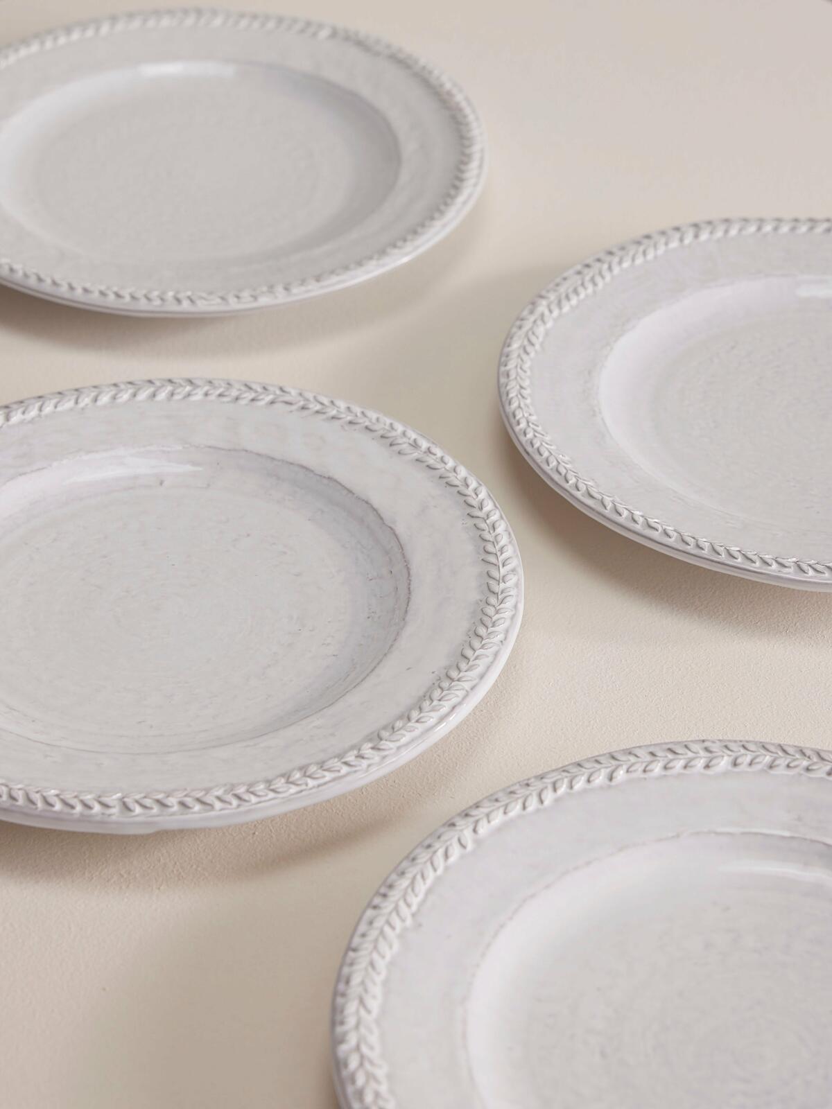 Hillcrest Side Plate, White, Set of Four - Soho Home