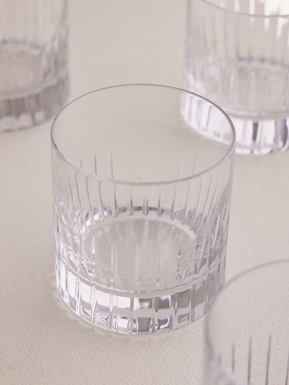 Roebling Cut Crystal Rocks Glass, Set of Four - Soho Home