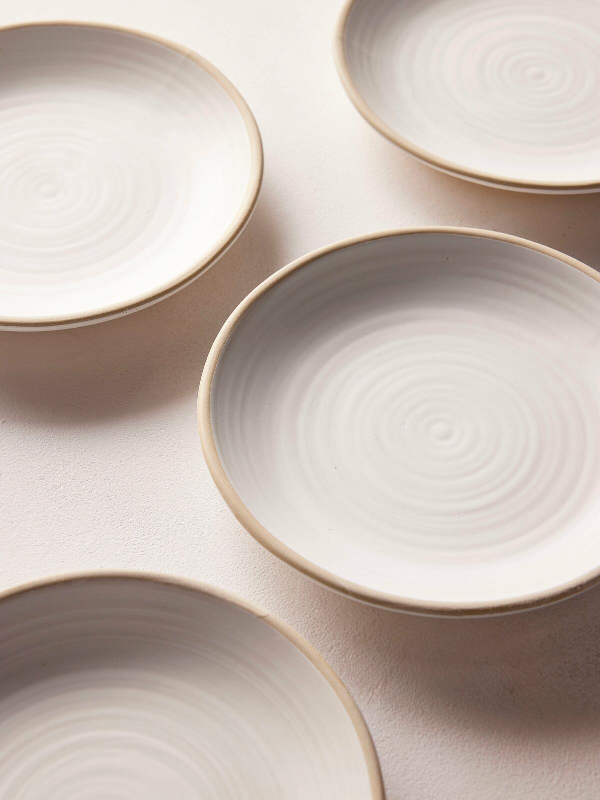 Morley Side Plate, White, Set of Four - Soho Home