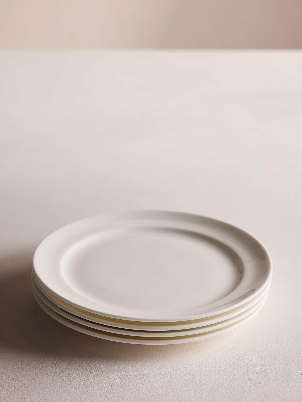 House Side Plate, Bone China, White, Set of Four - Soho Home
