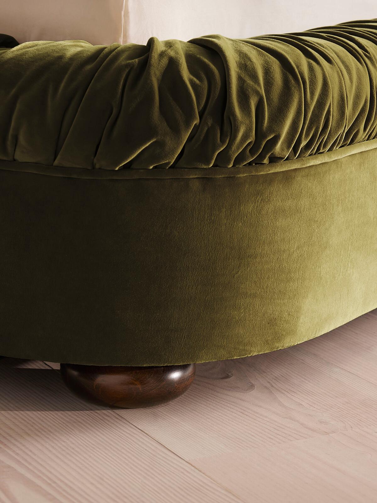 Vara Bed, California King, Velvet, Olive, US - Soho Home