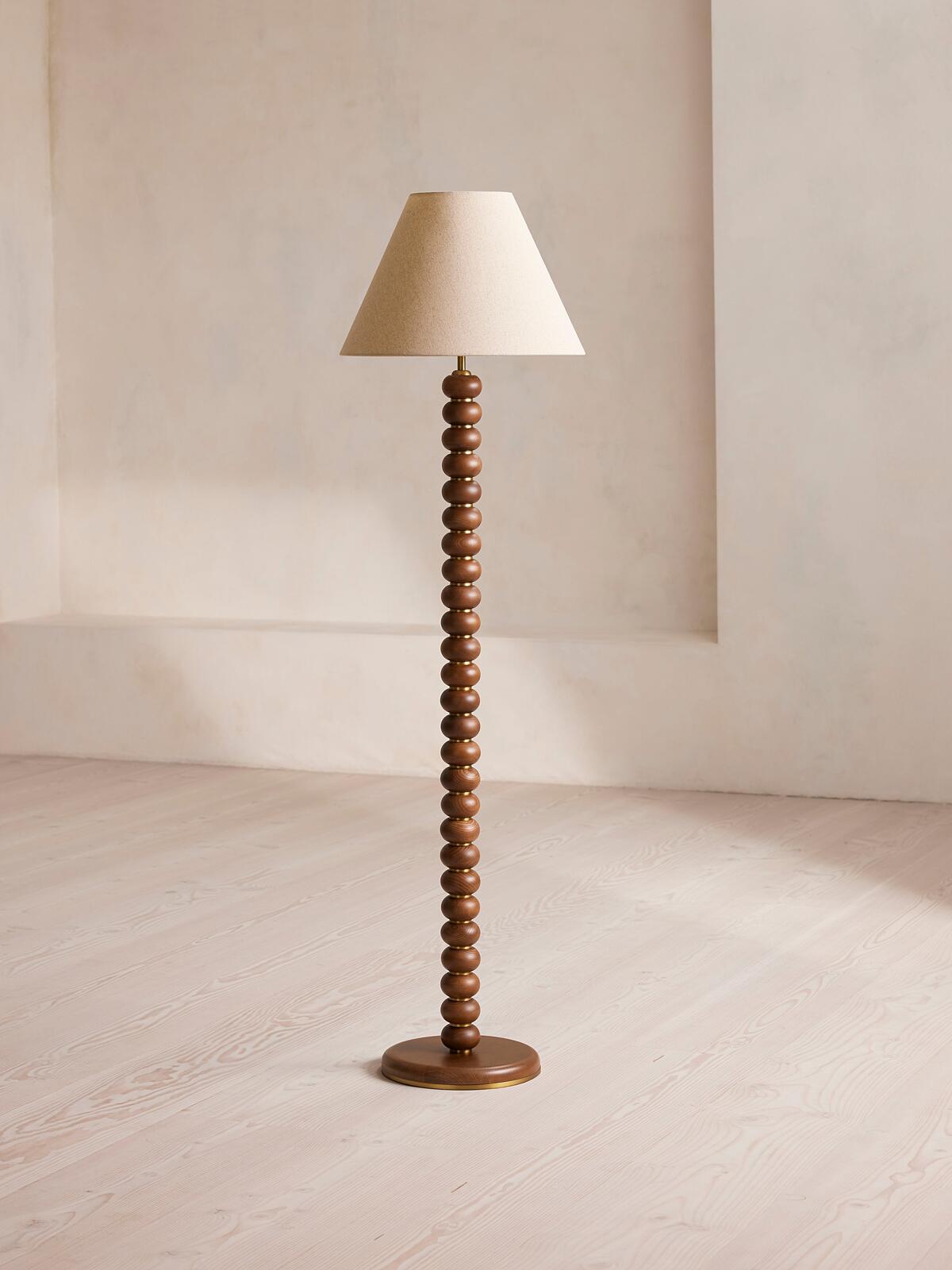Greyson Floor Lamp, Oak, Tall - Soho Home