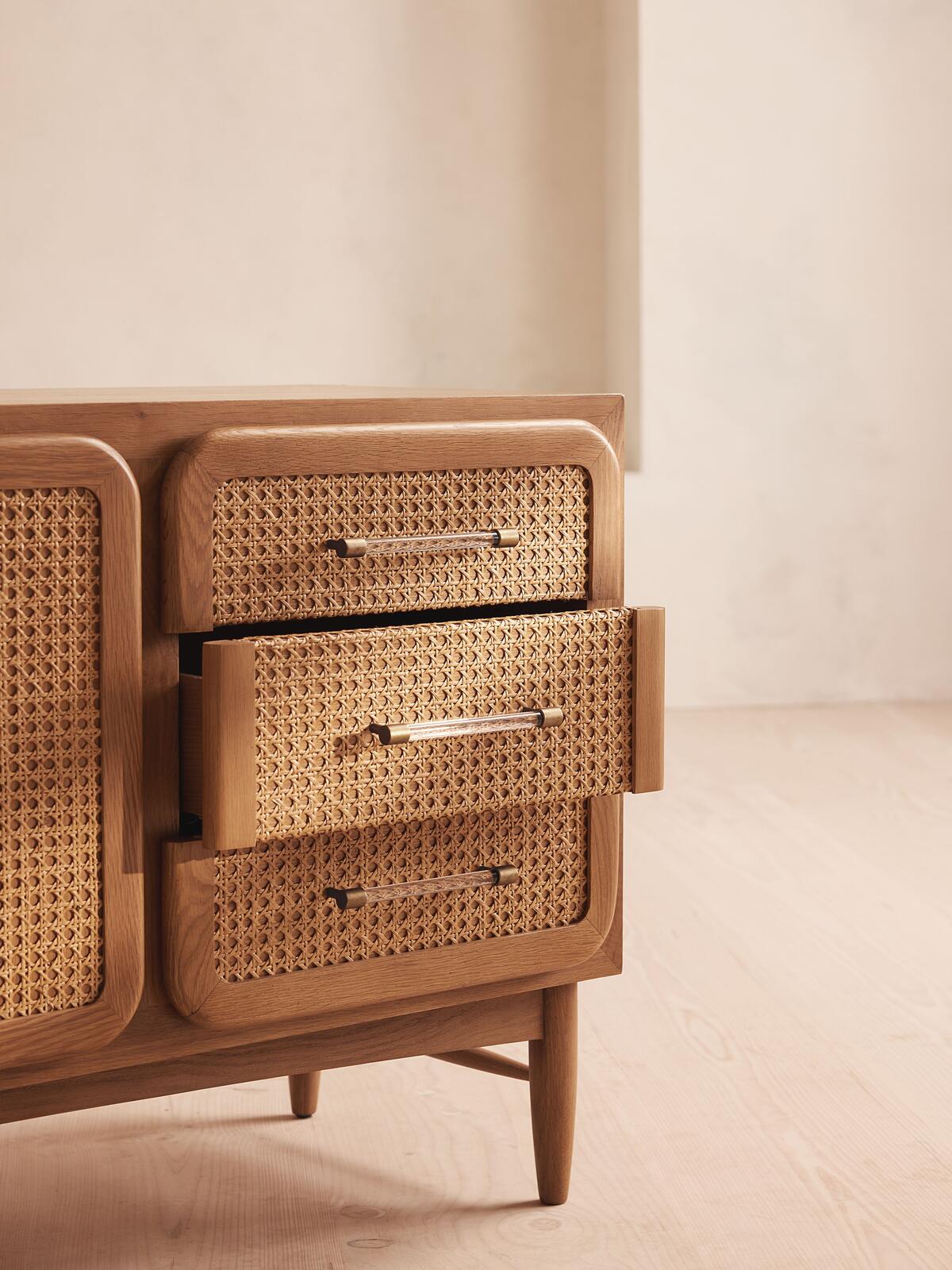 Oscar Cane & Oak Sideboard - Soho Home