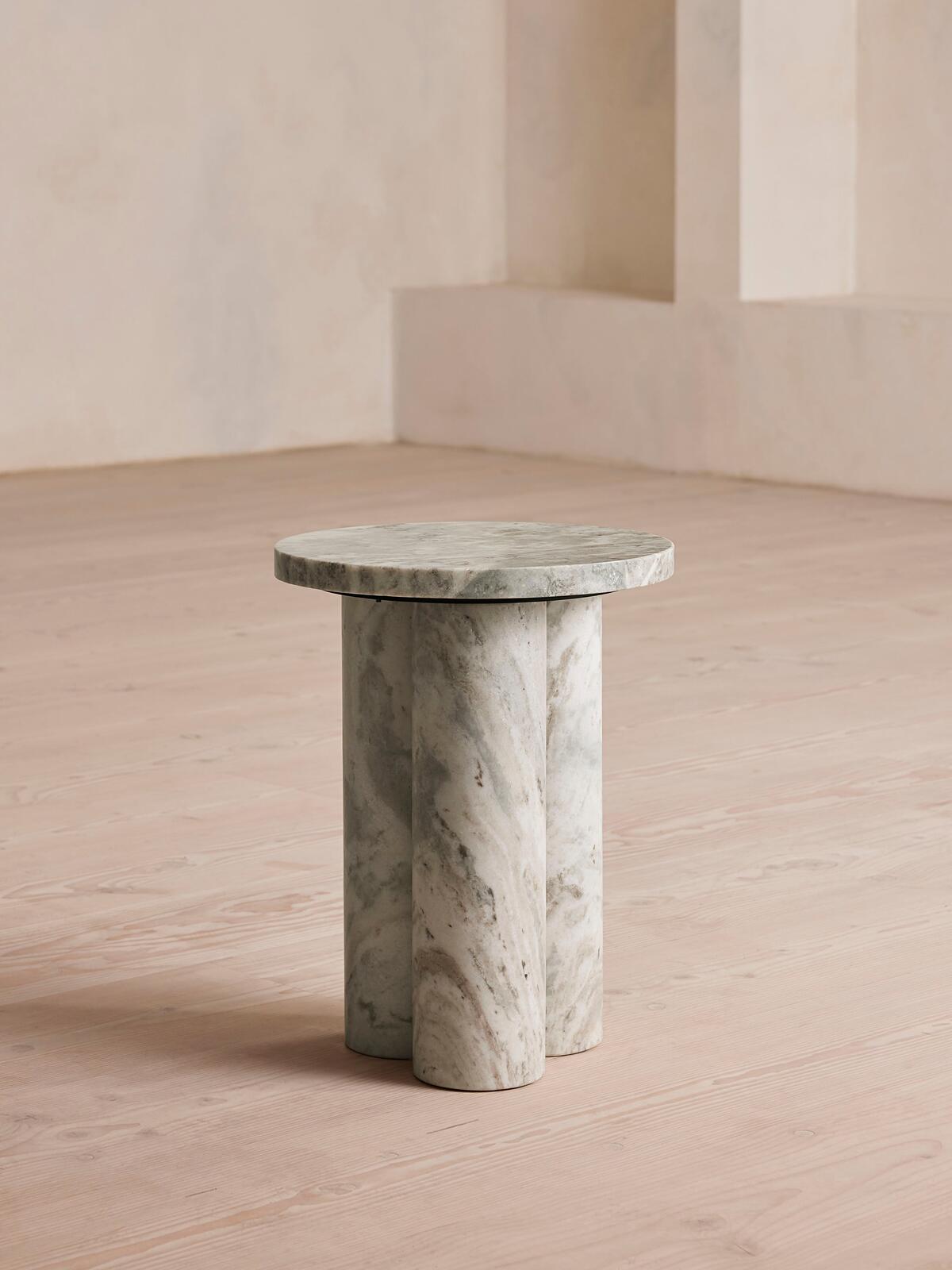 Tisbury Side Table, Brown Marble - Soho Home