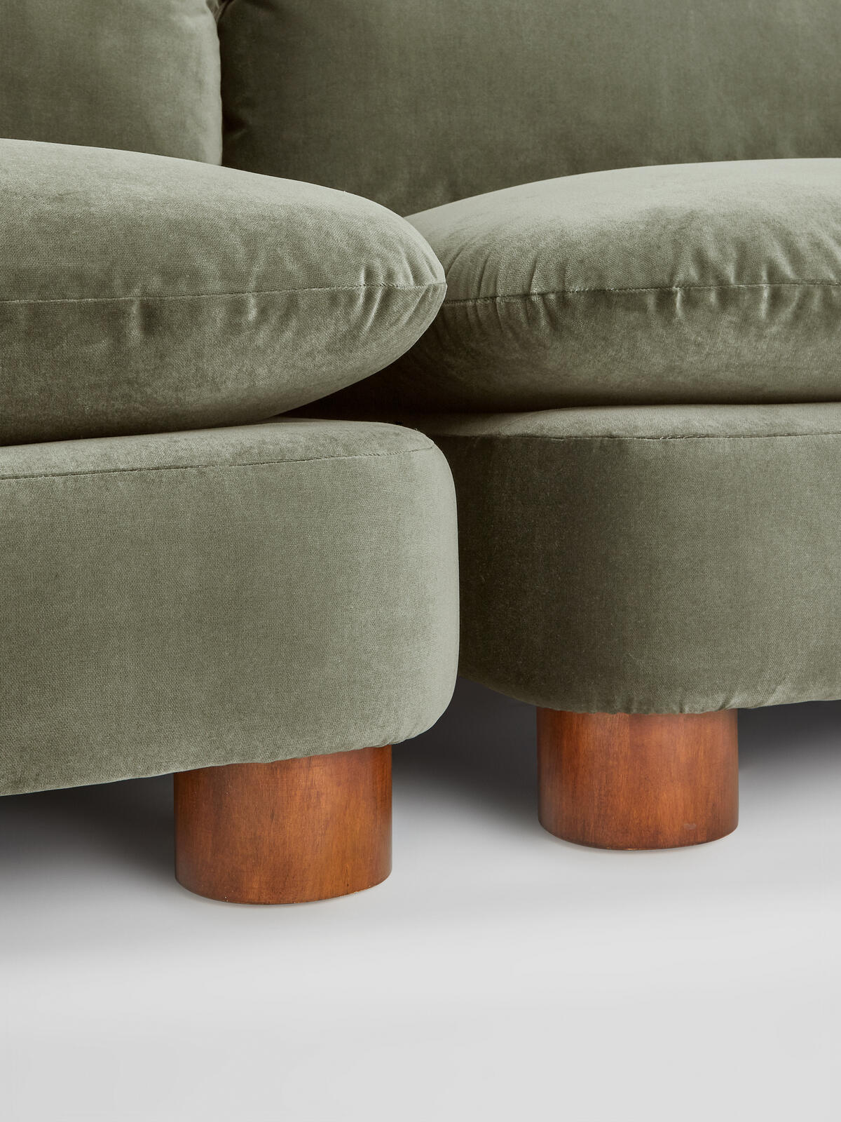 Vivienne Modular Sofa | Velvet Fern Corner Sofa | Soho Home