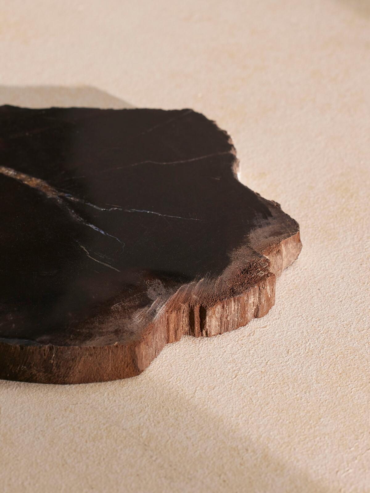 Balfern Petrified Wood Coasters, Black, Set of Four - Soho Home