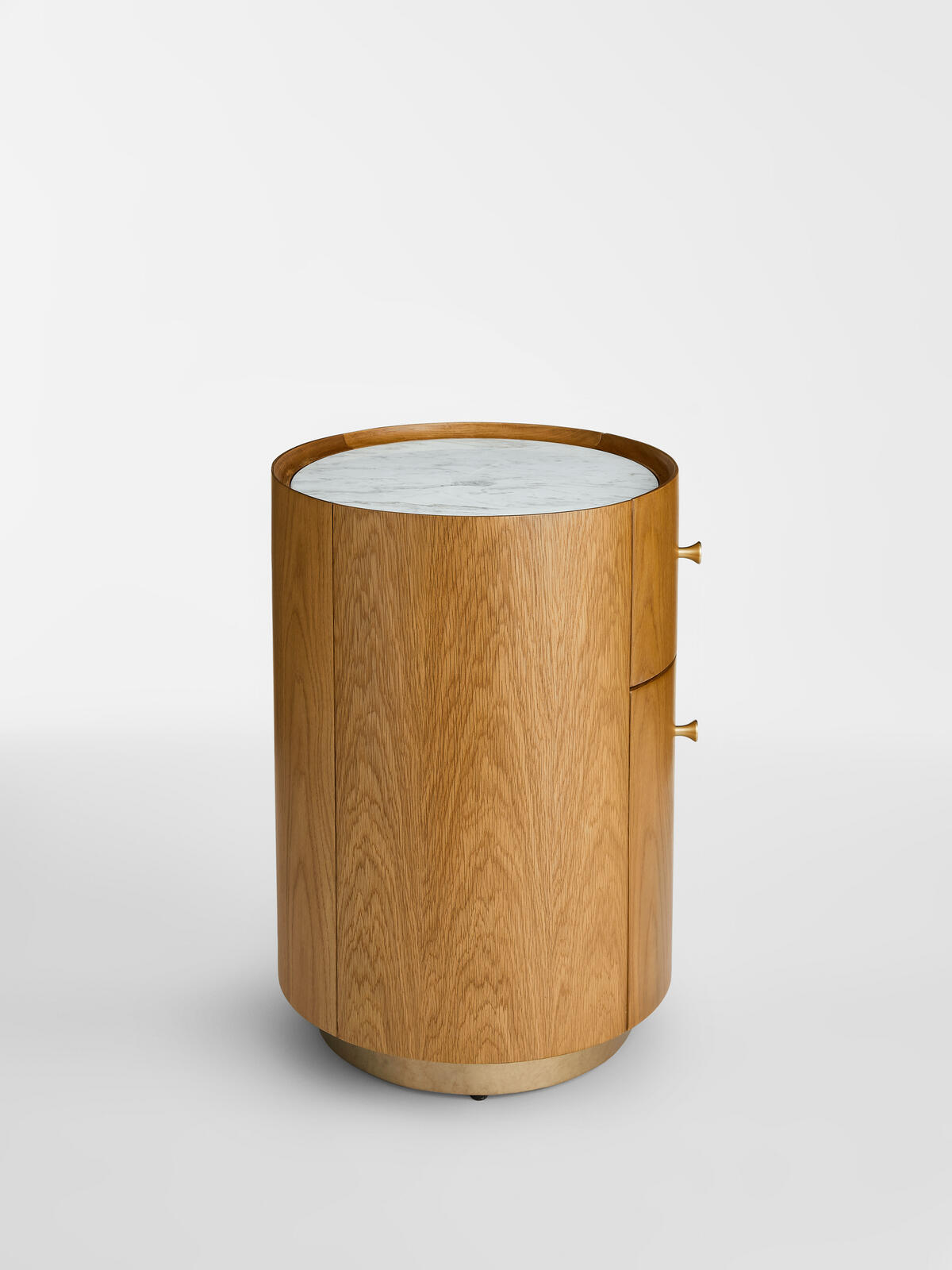 Andrea Bedside Table, Carrara Marble - Soho Home