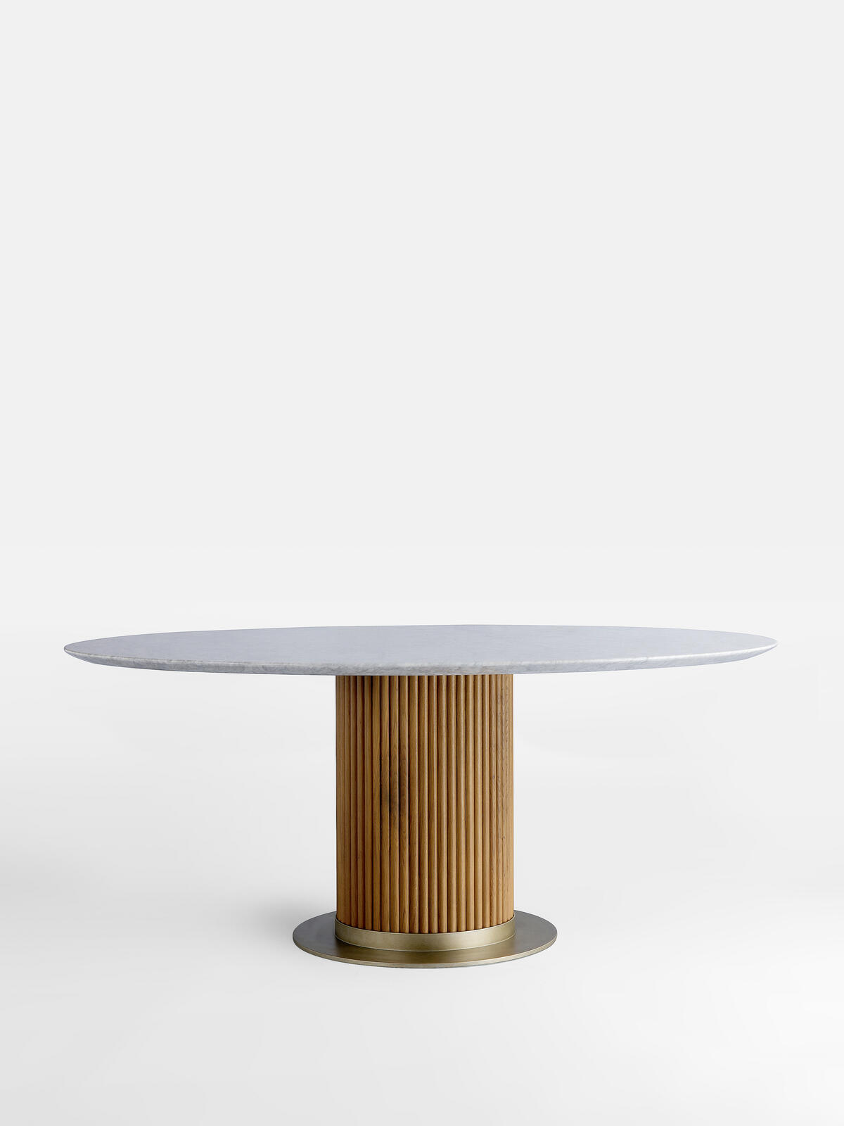 Murcell Oval Dining Table, Carrara Marble - Soho Home
