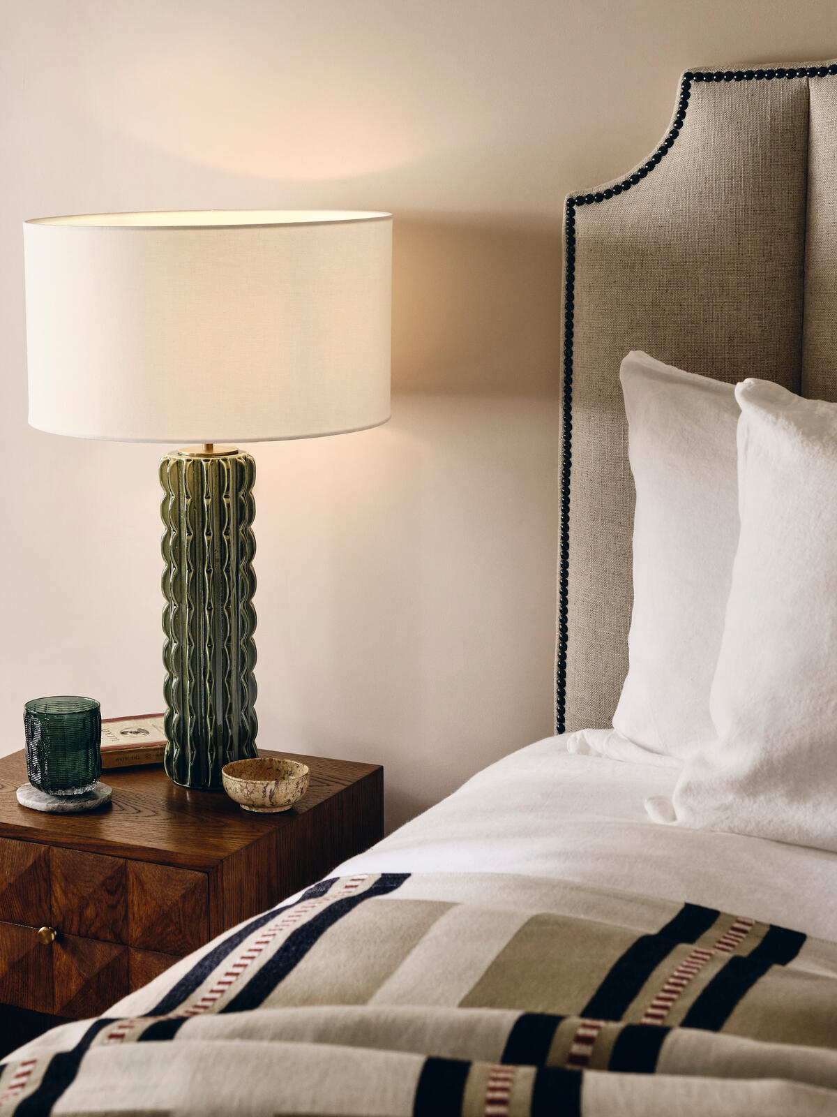 Finn Table Lamp, Green, US - Soho Home