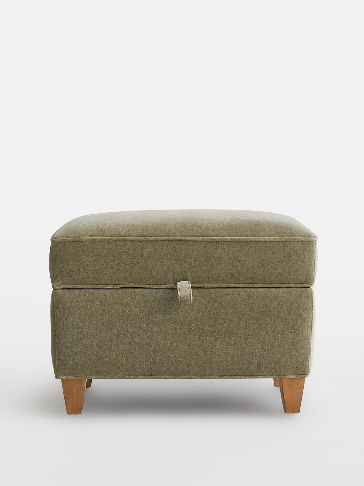 Dora Storage Footstool, Velvet Fern, US - Soho Home