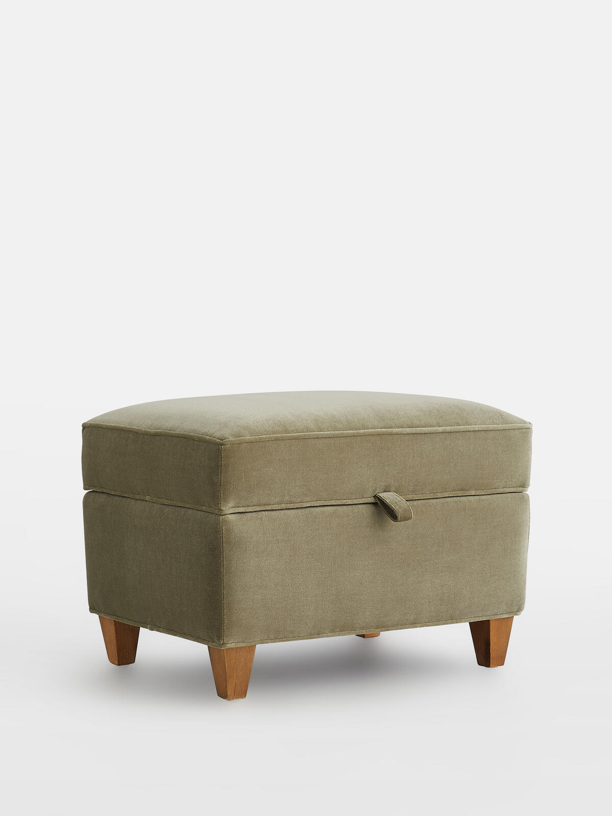 Dora Storage Footstool, Velvet Fern, US - Soho Home