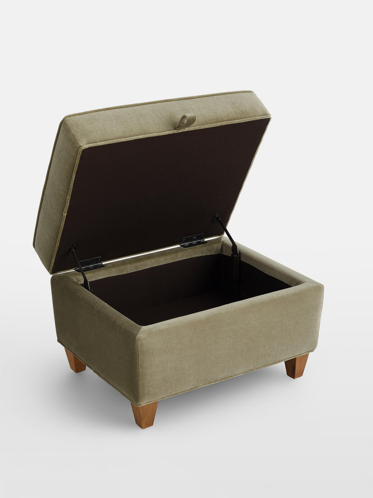 Dora Storage Footstool, Velvet Fern, US - Soho Home