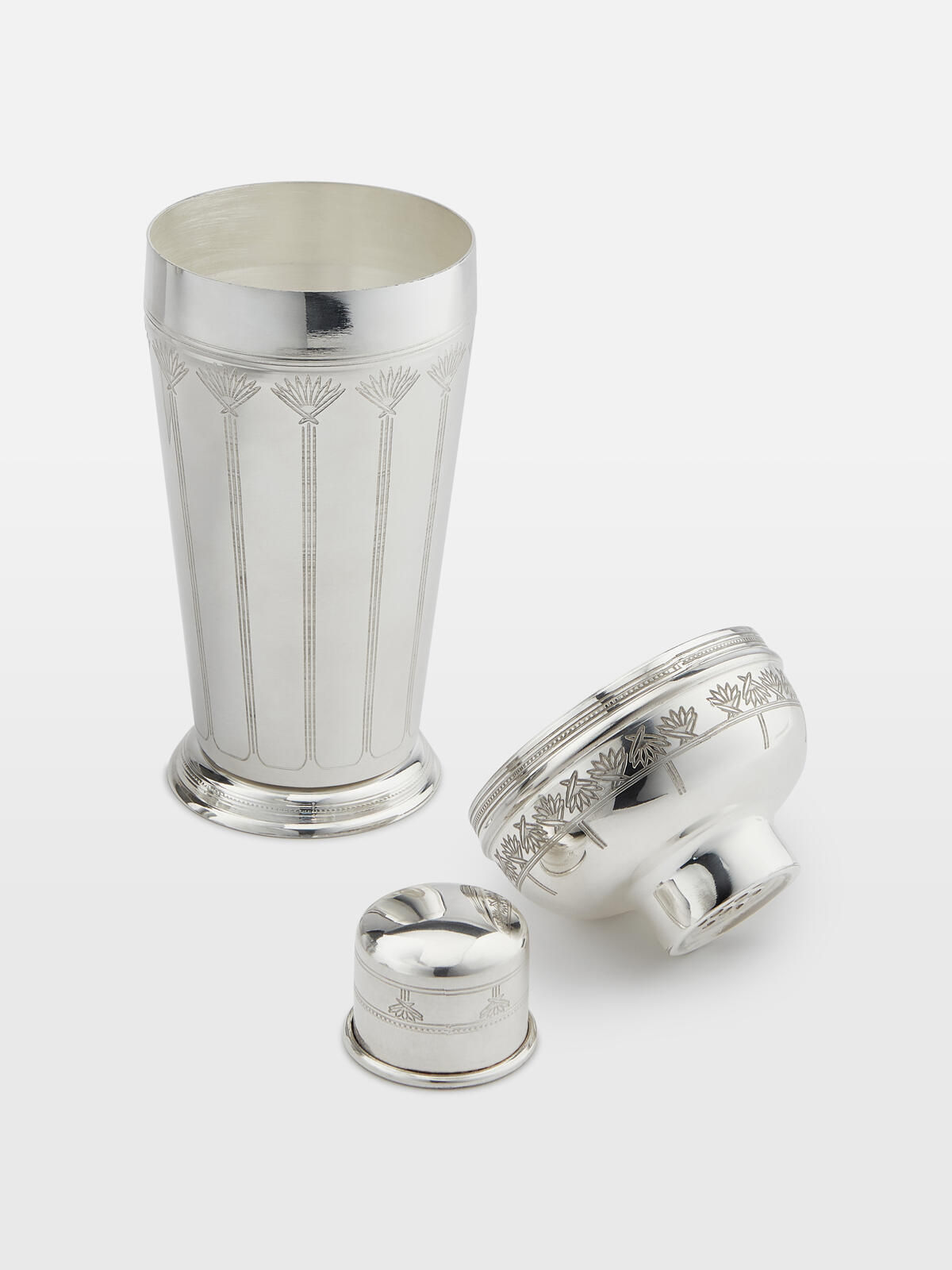 Rochester Engraved Silver Cocktail Shaker - Soho Home