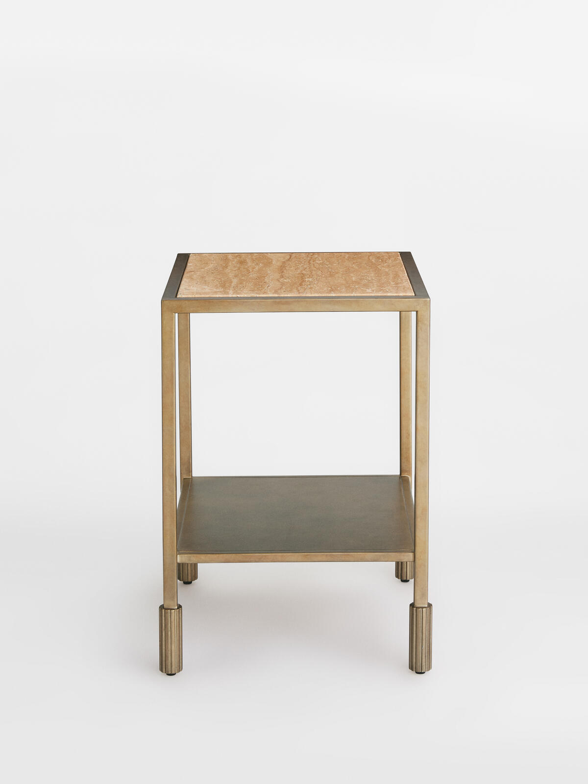 Portnall Side Table, Travertine - Soho Home