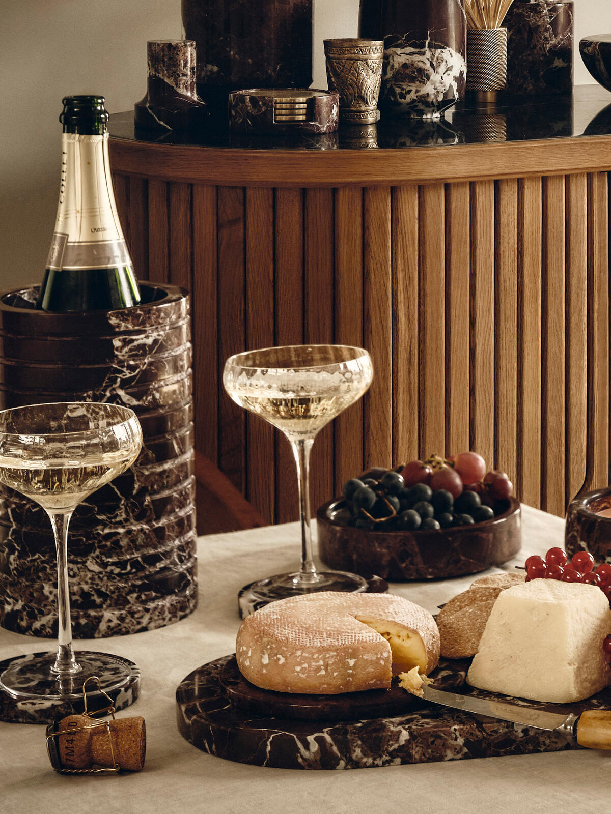 Pavel Red Marble Wine Cooler - Soho Home