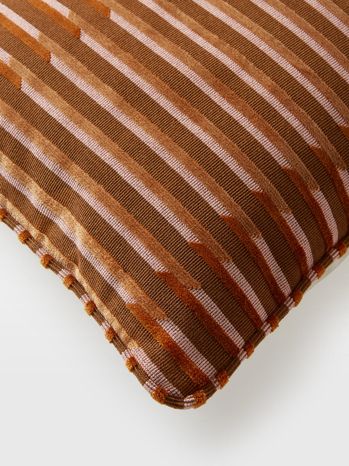 Pierre Frey Velvet Lines Cushion, Rust - Soho Home