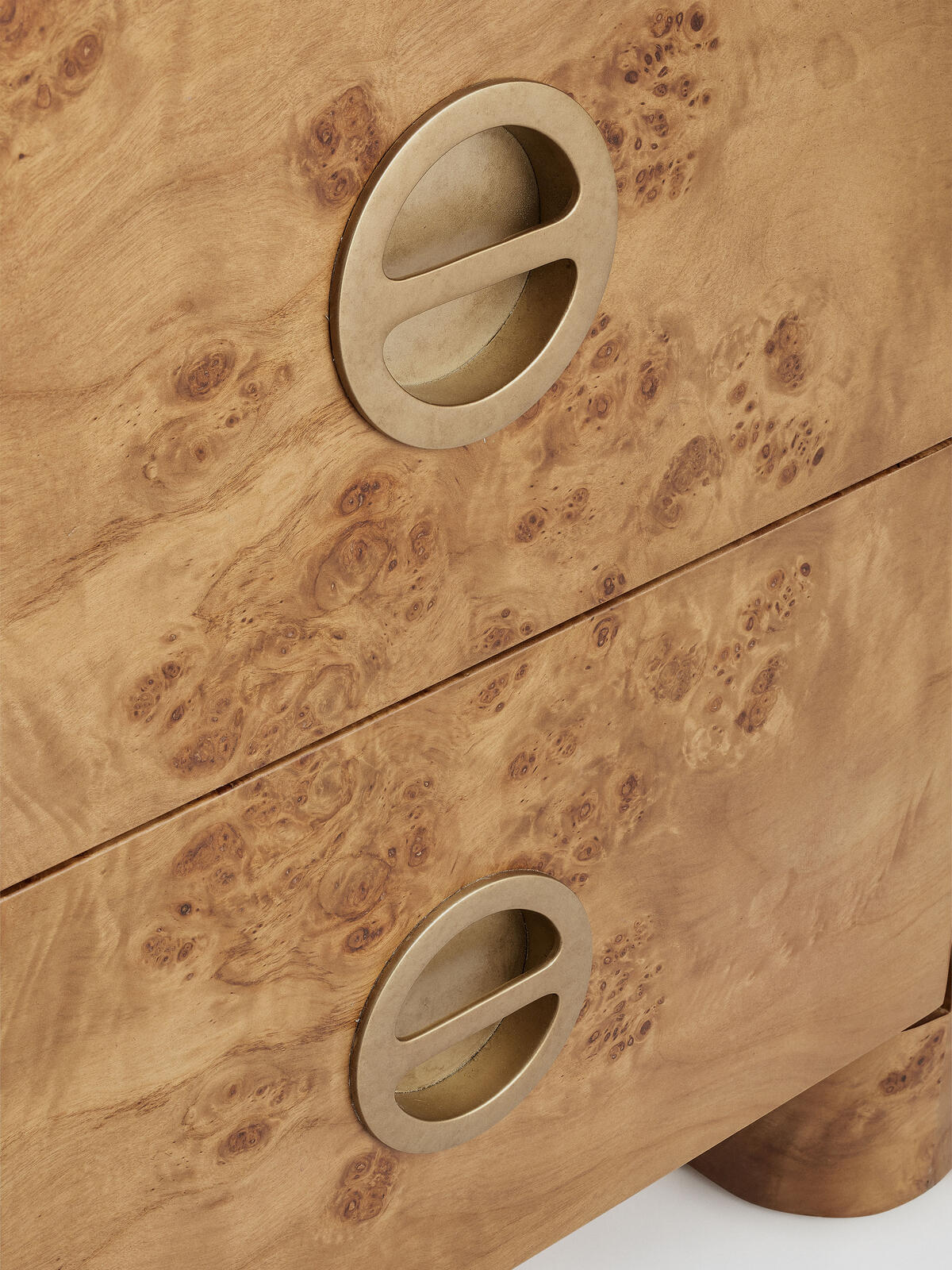 Warwick Bedside Table, Mappa Burl - Soho Home