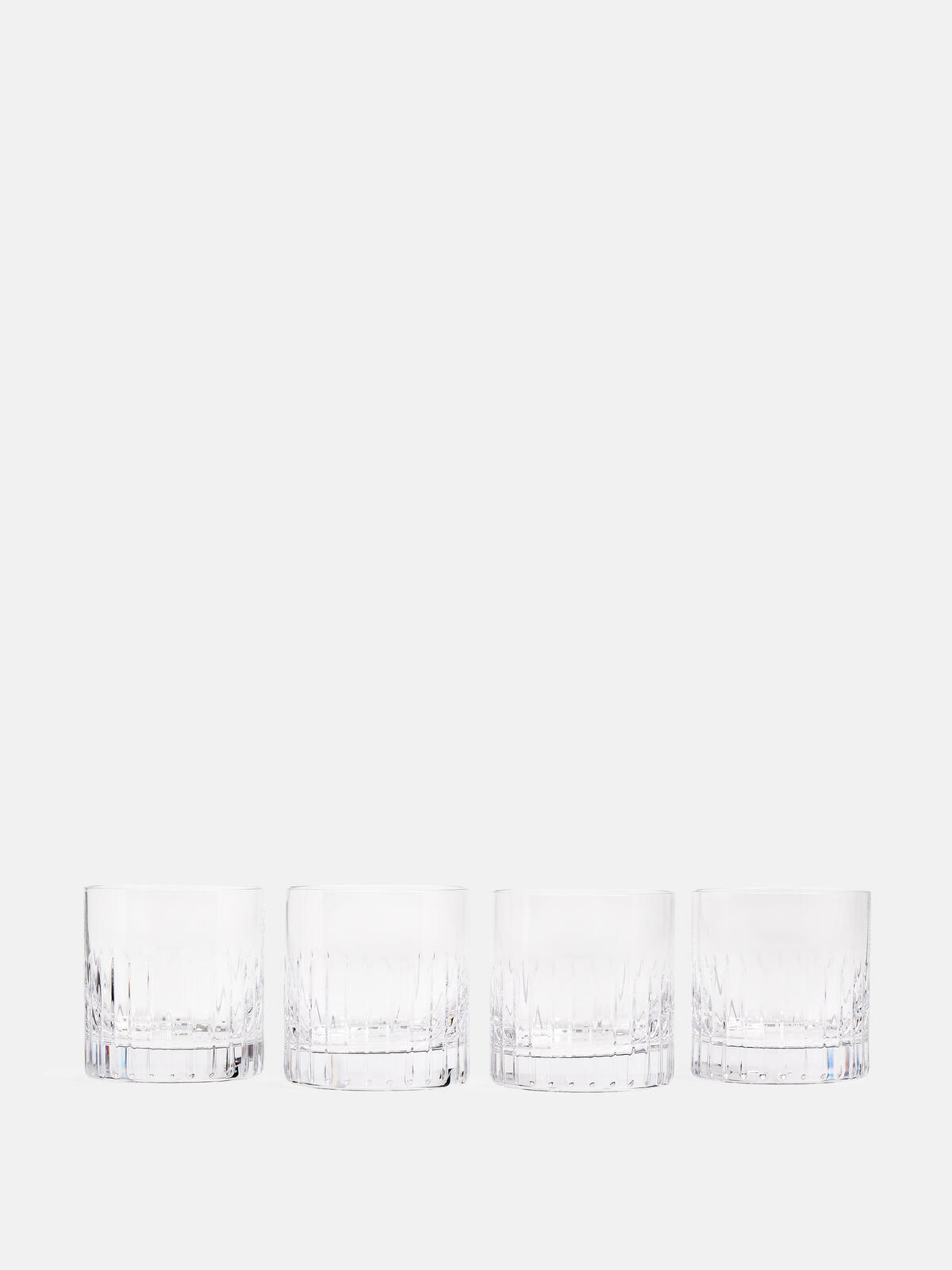 Roebling Cut Crystal Rocks Glass, Set of Four - Soho Home