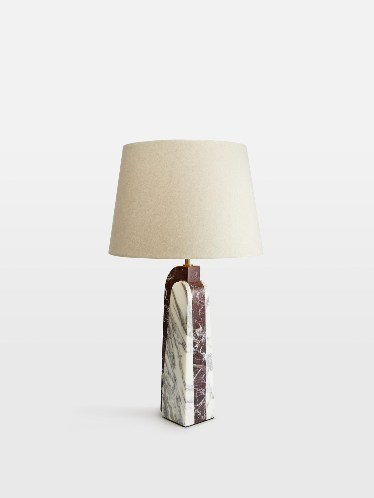 Darcy Marble Table Lamp, White, US - Soho Home