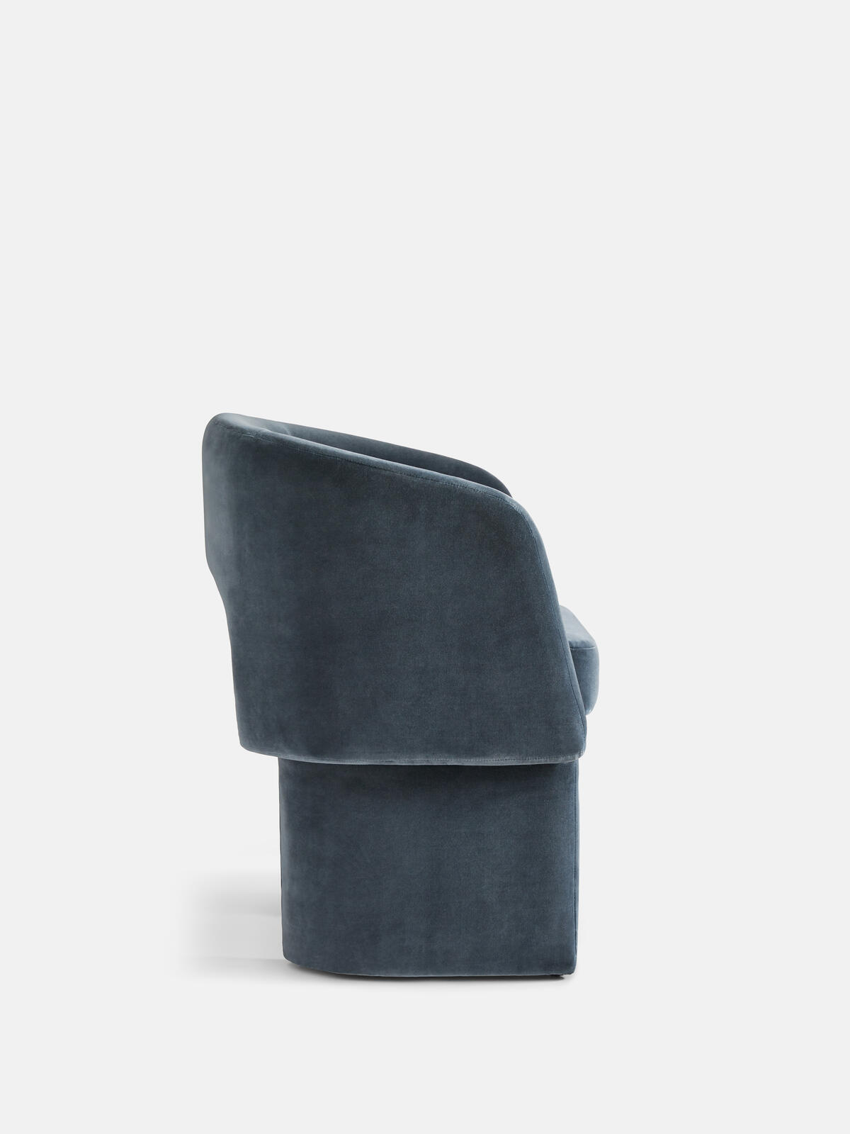 Morrell Dining Chair, Velvet, Grey Blue - Soho Home