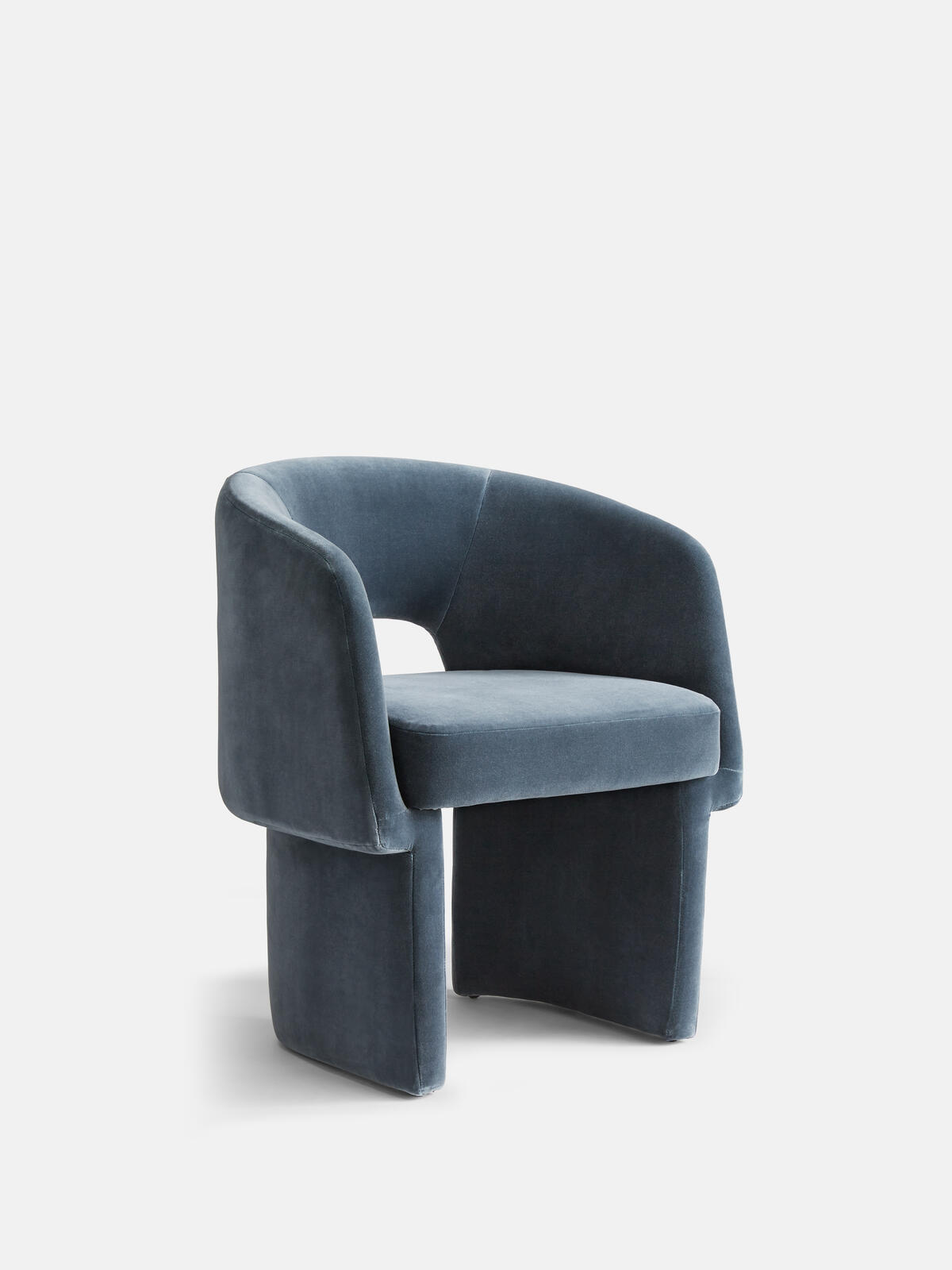 Morrell Dining Chair, Velvet, Grey Blue, US - Soho Home