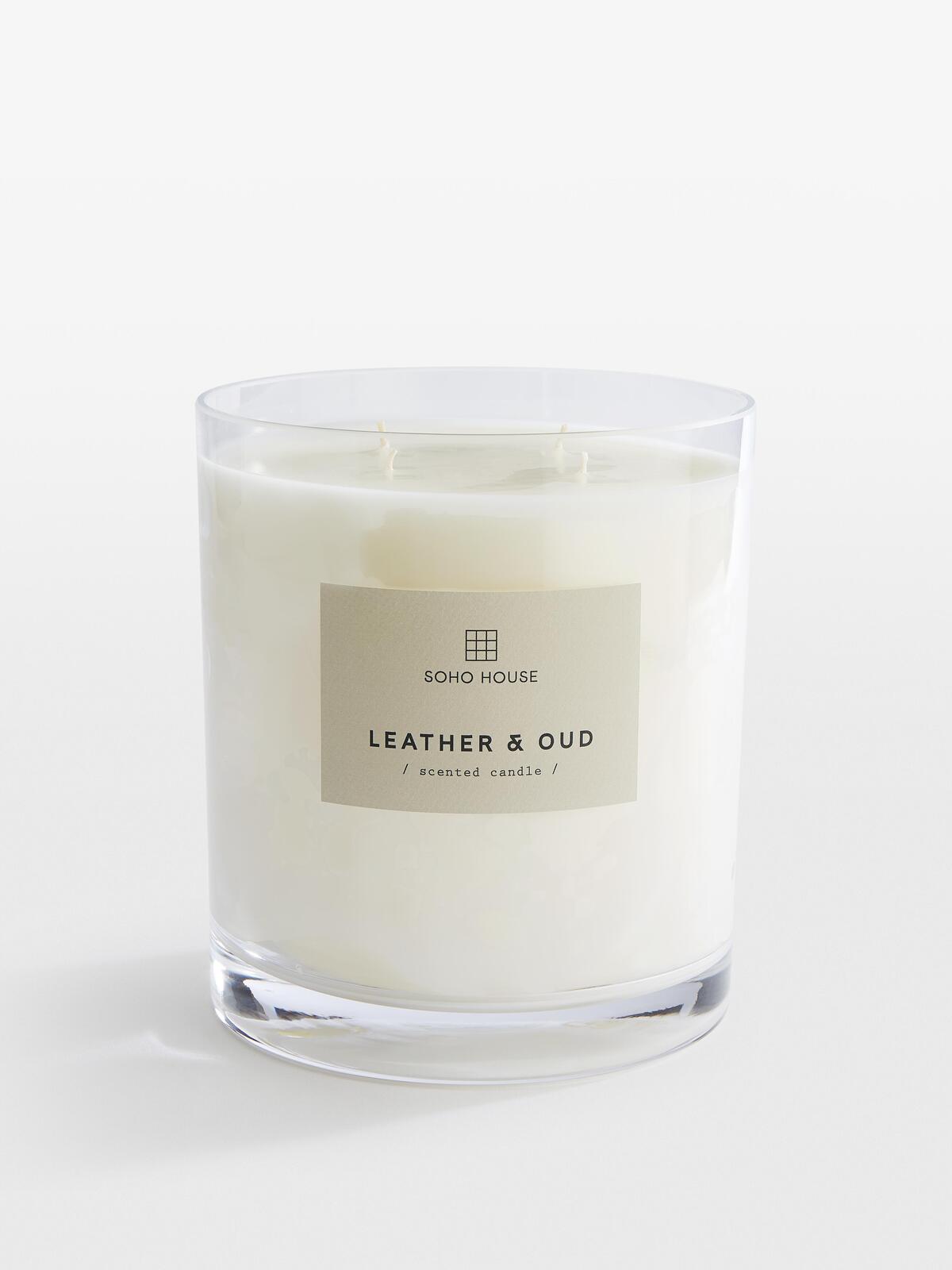 Bassett Leather & Oud Candle, Ultimate 2.1kg - Soho Home