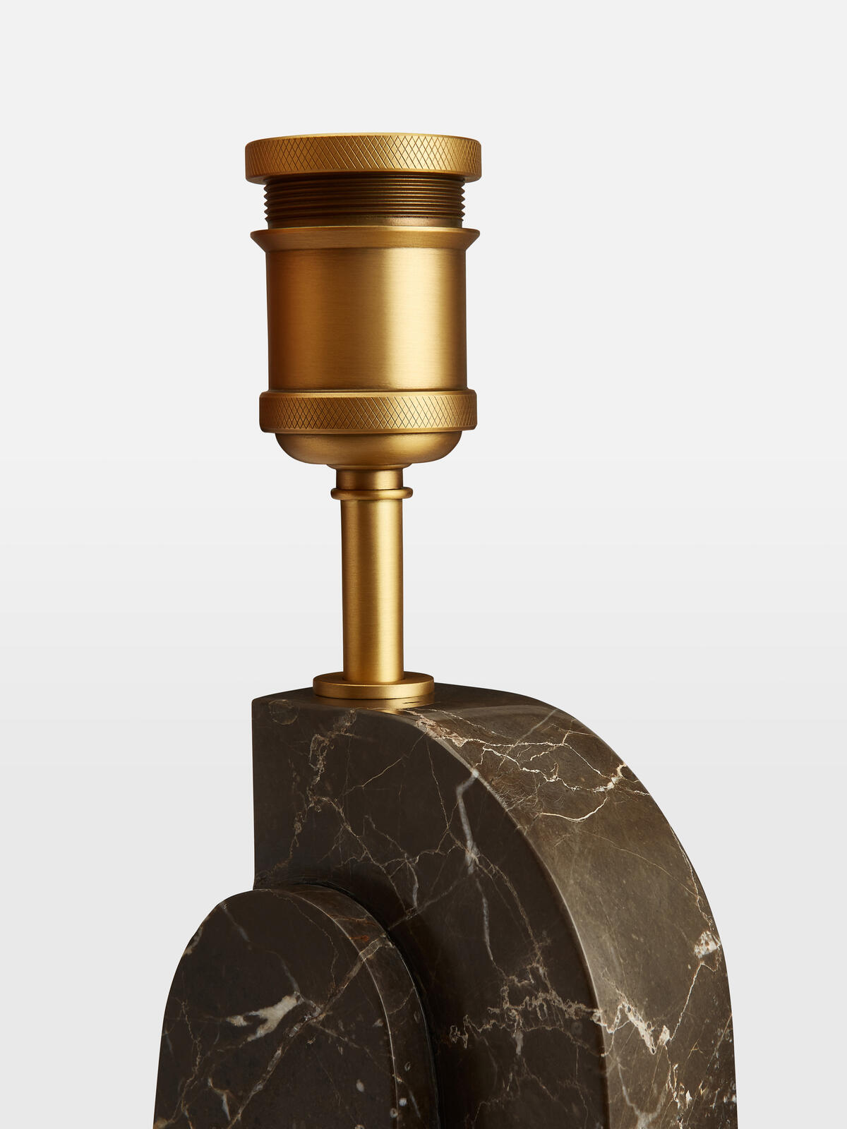 Darcy Marble Table Lamp, Brown, US - Soho Home