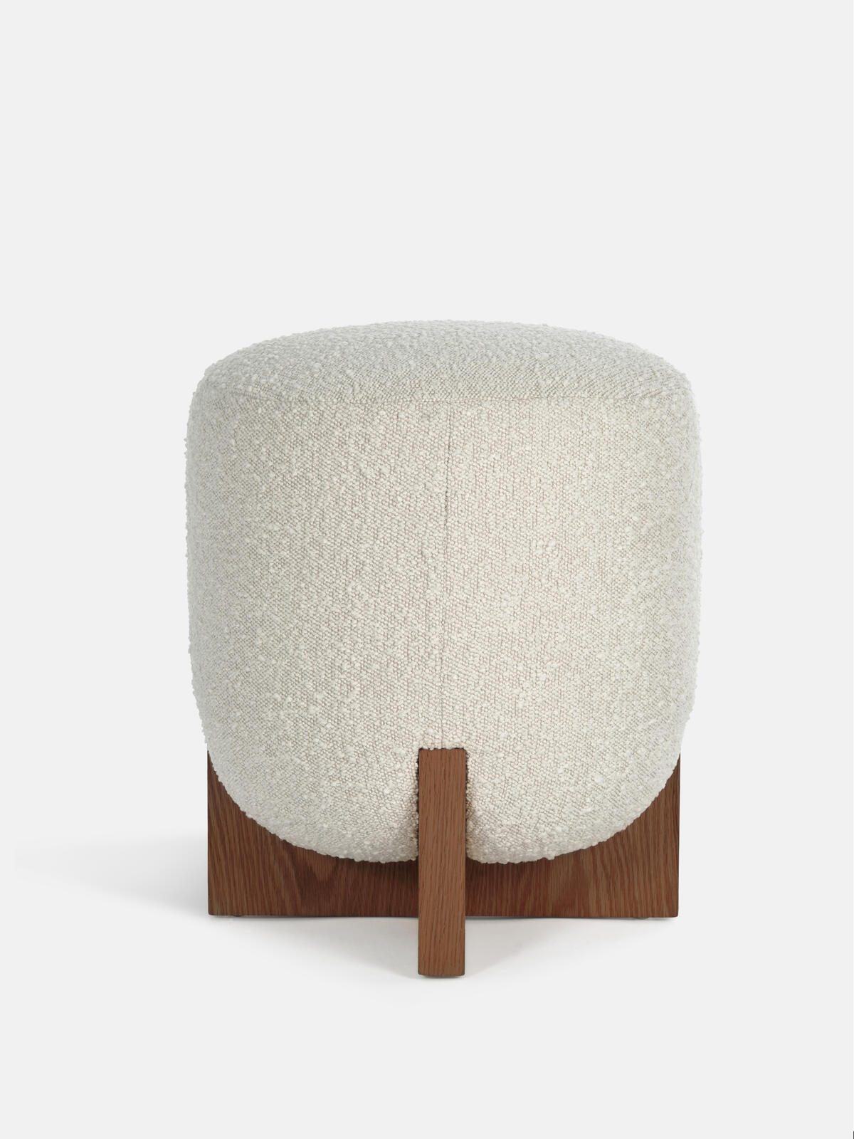 Eldon Stool, Walnut, Boucle, US - Soho Home
