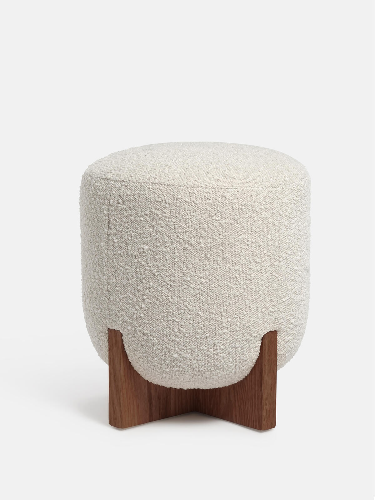 Eldon Stool, Walnut, Boucle, US - Soho Home