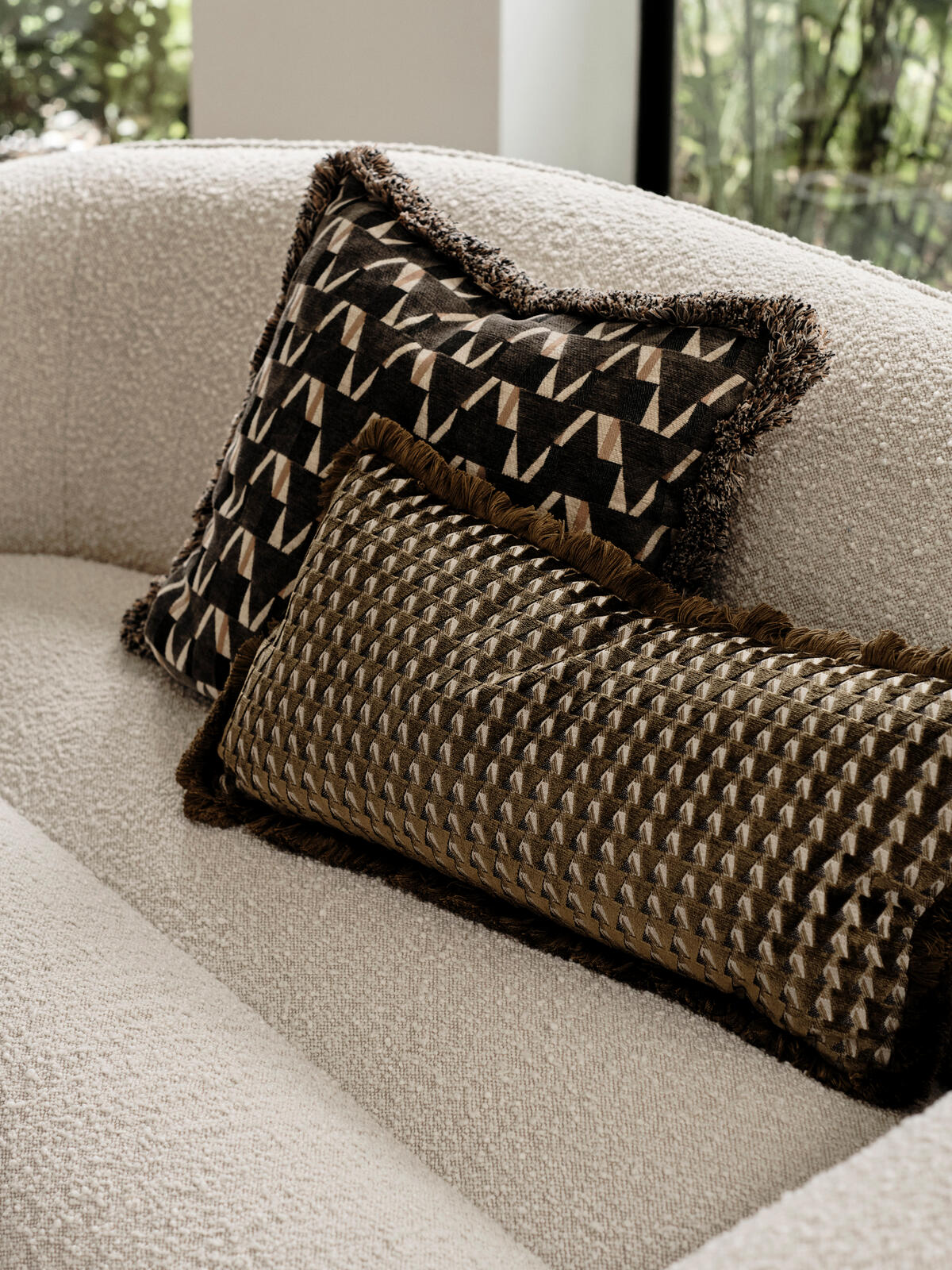 Charis Oblong Cushion, Ochre - Soho Home