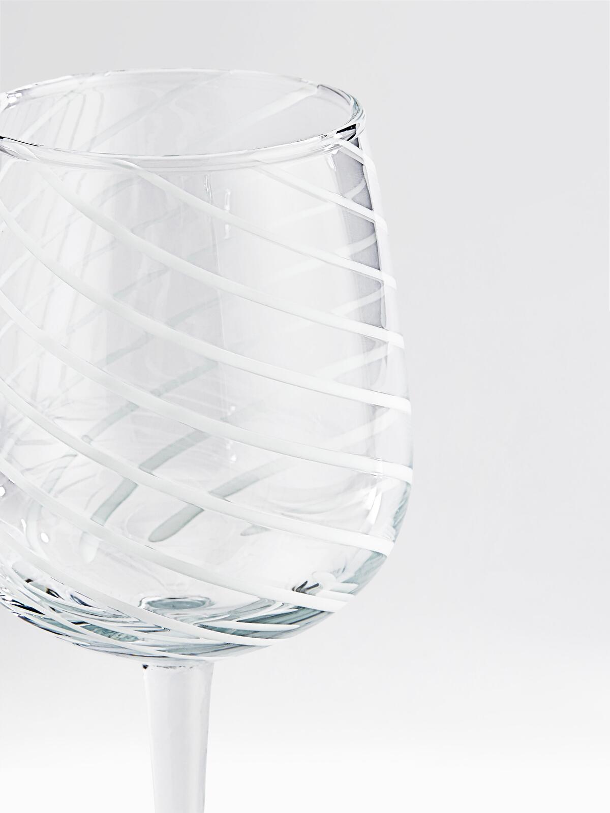 Coletta White Wine Glass, White, Set of Four - Soho Home