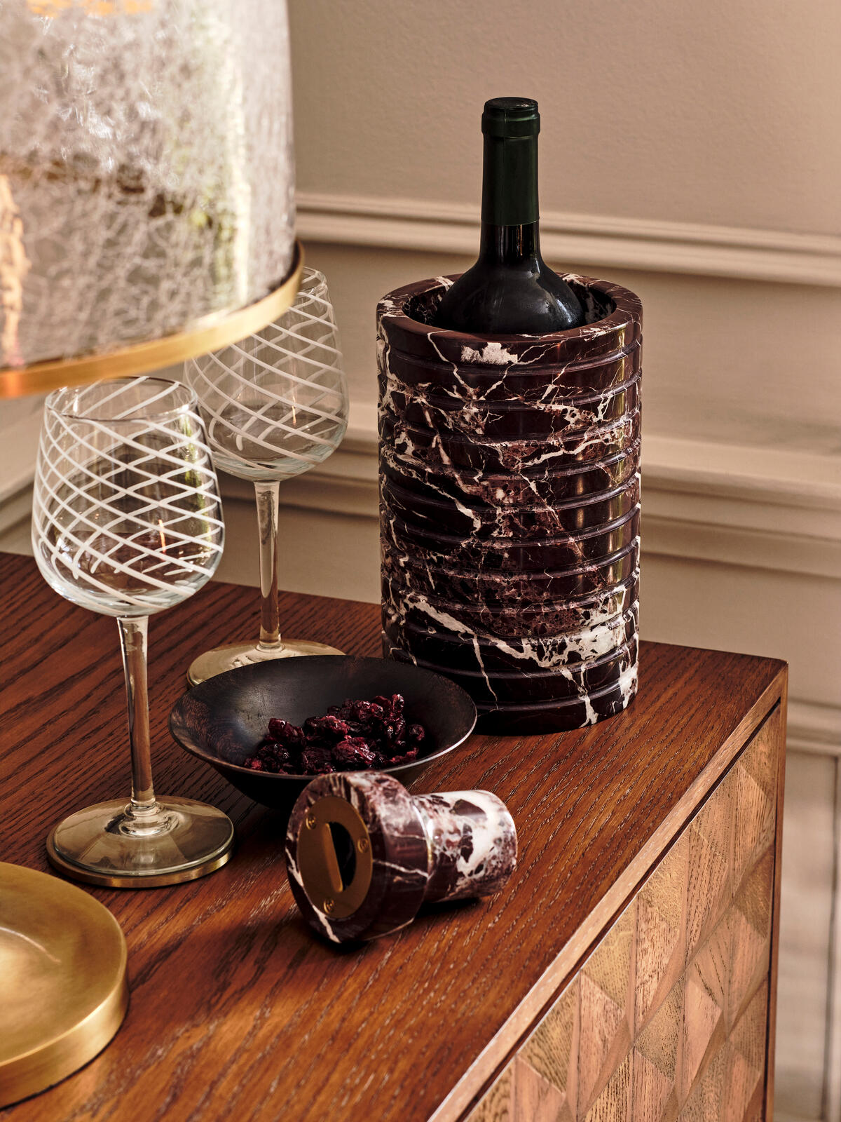 Pavel Red Marble Wine Cooler - Soho Home