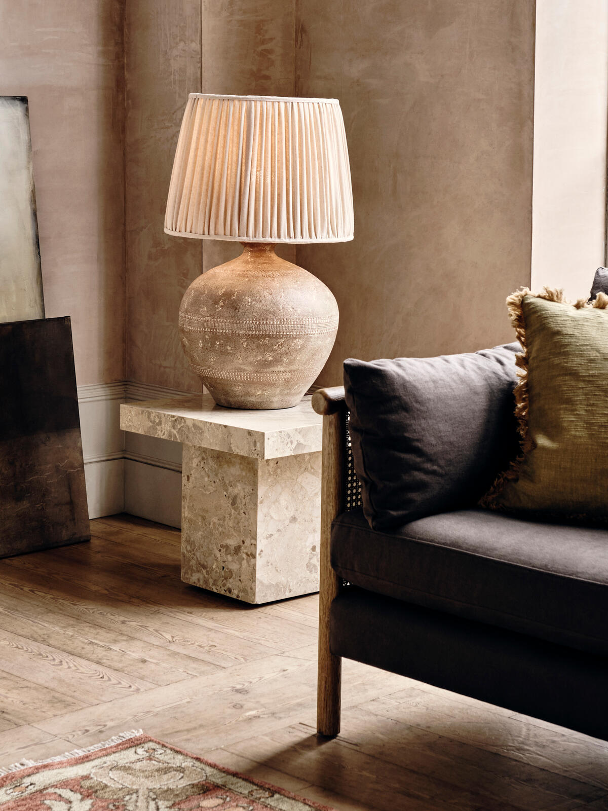 Rosa Ceramic Table Lamp, US - Soho Home