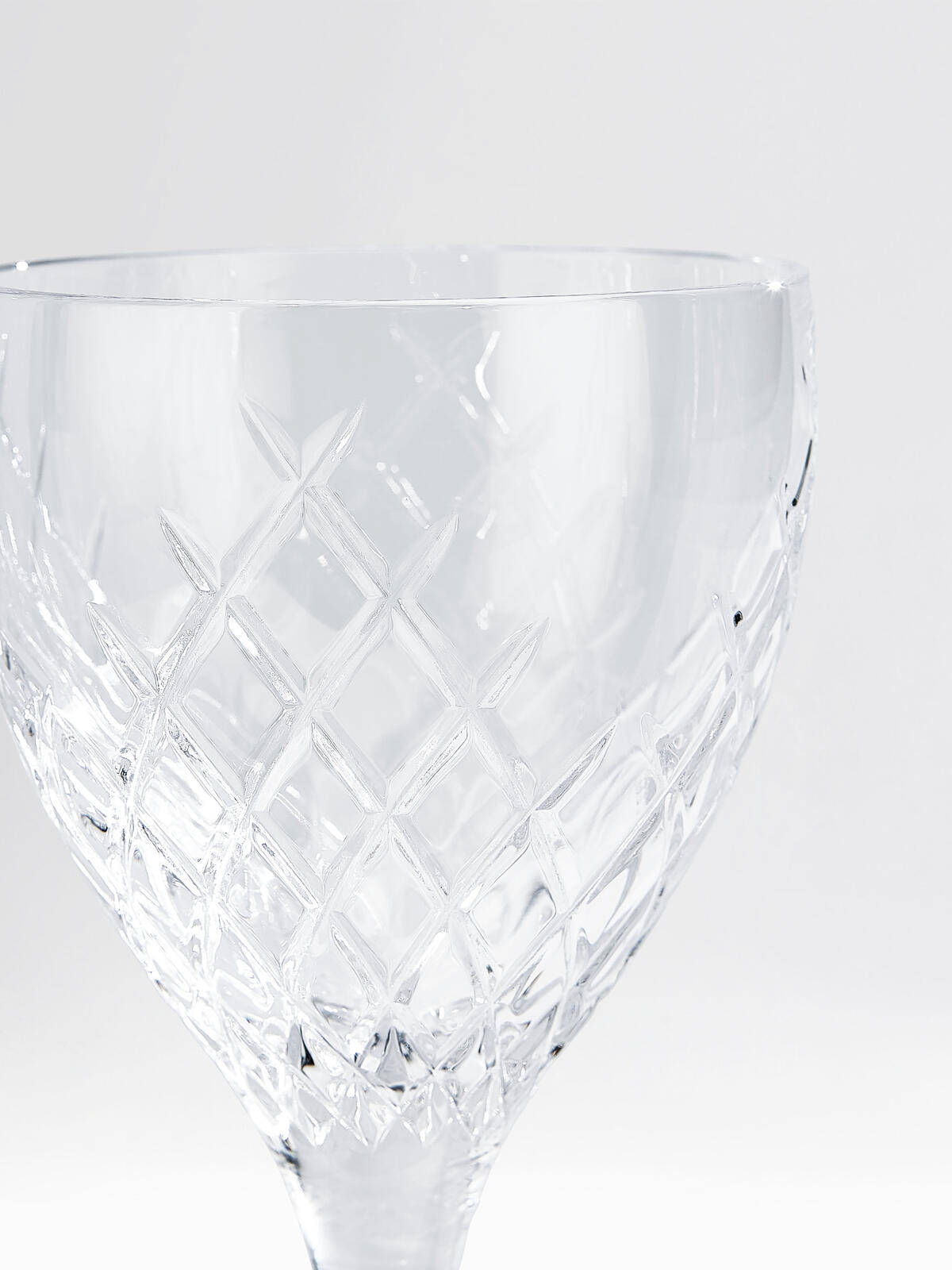 Barwell Cut Crystal White Wine Glass, Set of Four - Soho Home
